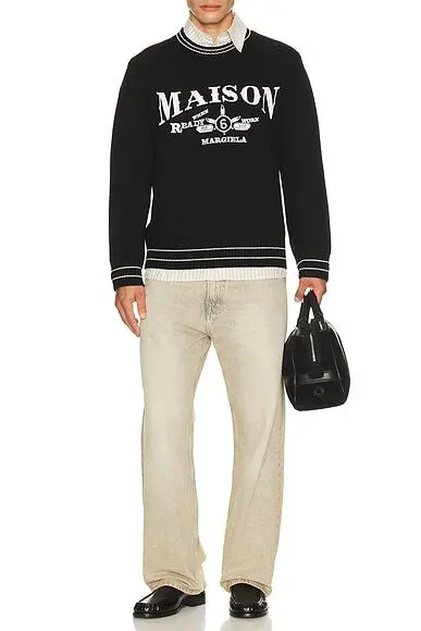MAISON MARGIELA Crewneck Sweater With Logo Detail
