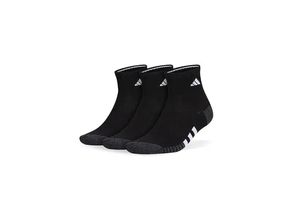 Adidas Cushioned 3.0 3-pack Quarter Socks Quarter Length Socks Shoes /onix Grey - Black