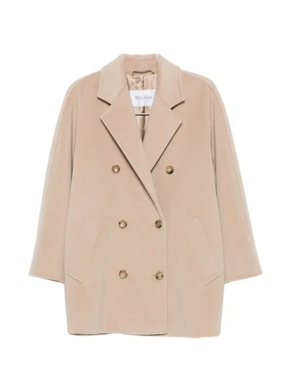 Max Mara Double-breasted Textured Coat - Multicolor