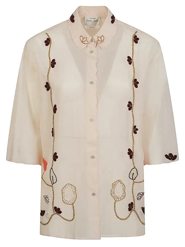 FORTE_FORTE Embroidered Cotton Shirt - Multicolor