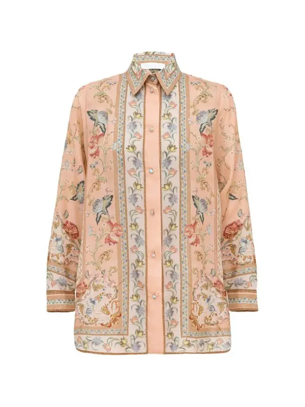 Zimmermann Roselight Silk Shirt - Multicolor