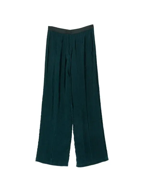 FORTE_FORTE Ribbed Velvet Wide Leg Trousers - Multicolor