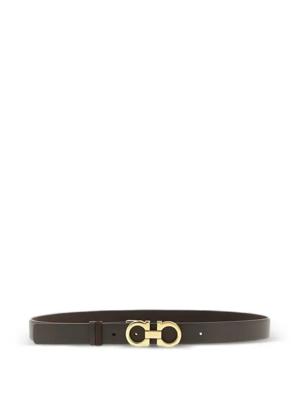 FERRAGAMO Gancini Buckle Leather Belt - Multicolor