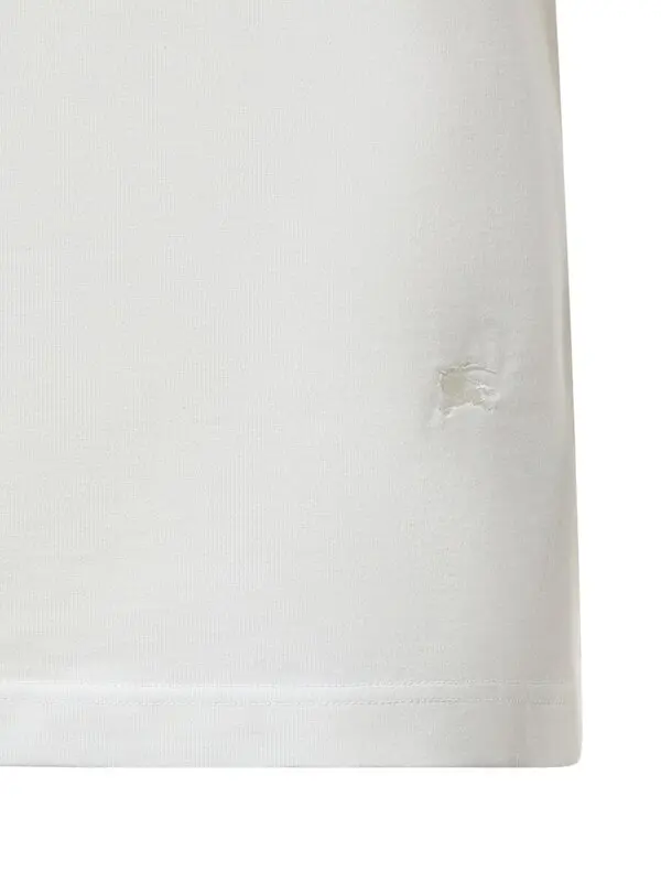 Burberry Check Bow Cotton T-shirt