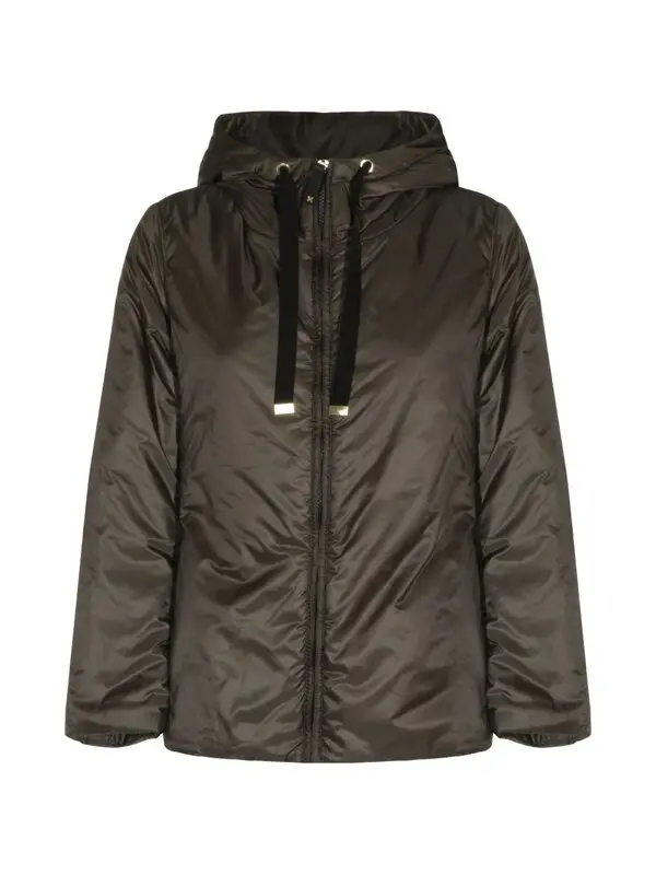 Max Mara Hooded Zip-up Coat - Multicolor