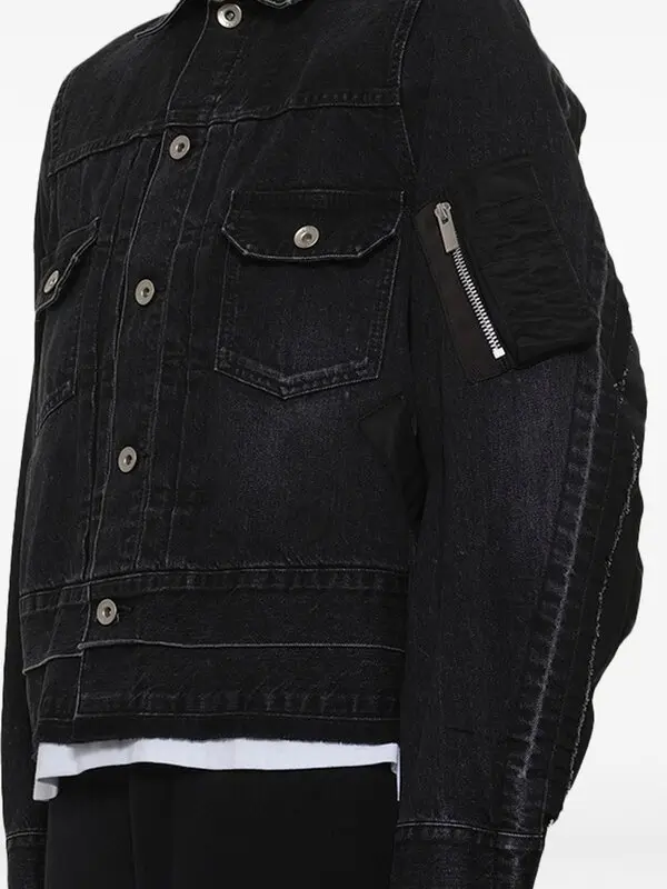 Sacai Denim And Nylon Blouson Jacket