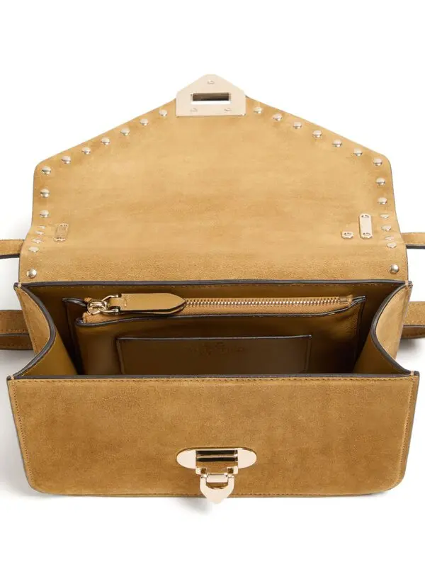 Valentino Garavani Rockstud Suede Shoulder Bag - Multicolor