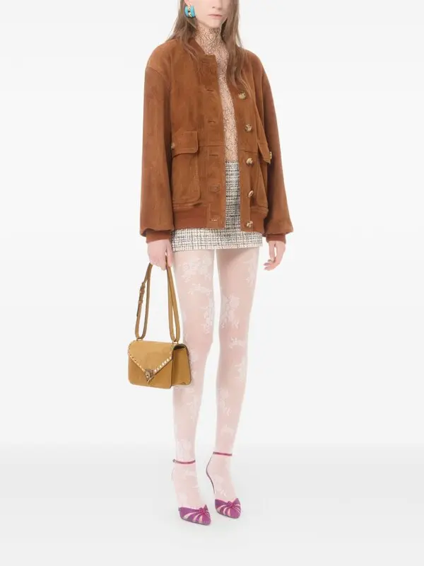Valentino Garavani Rockstud Suede Shoulder Bag - Multicolor
