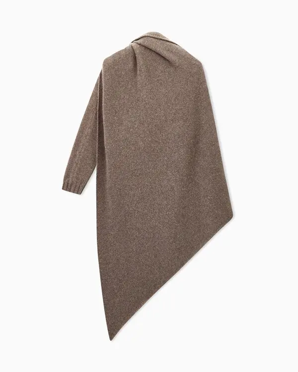 Giorgio Armani Asymmetrical Cashmere Cardigan With Draped Collar