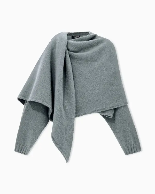 Giorgio Armani Asymmetrical Cashmere Cardigan - Green