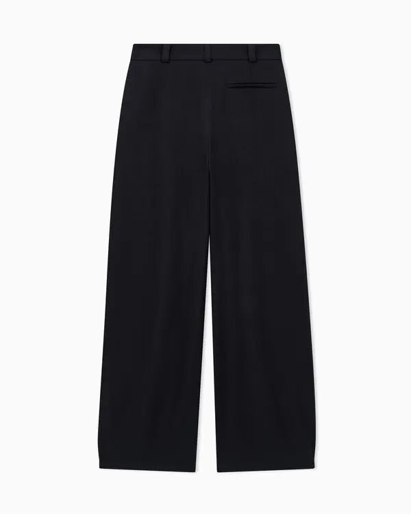 Giorgio Armani Flat Front Tuxedo Wool Trousers