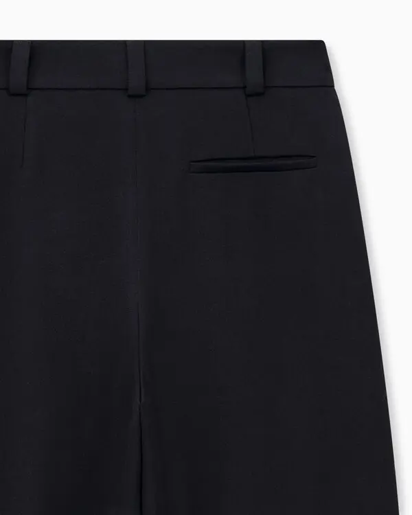 Giorgio Armani Flat Front Tuxedo Wool Trousers
