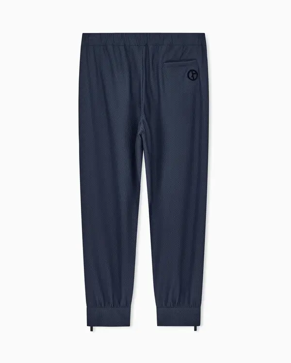 Giorgio Armani Slim-fit Honeycomb Jersey Trousers