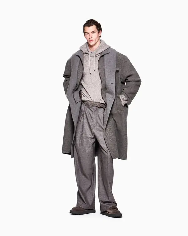 Giorgio Armani Oversized Wool And Cashmere Trousers