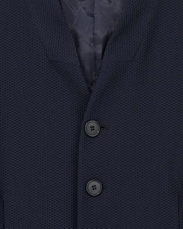 Giorgio Armani Blazer Regular Fit In Hi-tech Warp Knitted Honeycomb