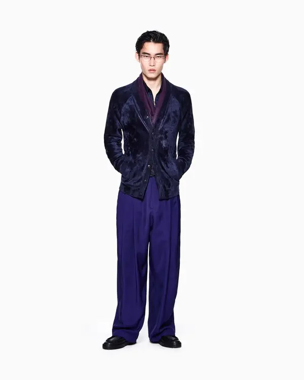 Giorgio Armani Oversized Pure Viscose Twill Trousers