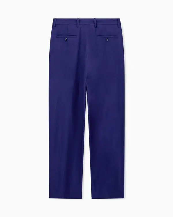 Giorgio Armani Oversized Pure Viscose Twill Trousers