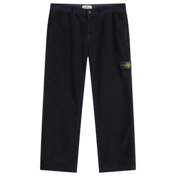Stone Island Organic Cotton Corduroy Trousers - Navy Blue