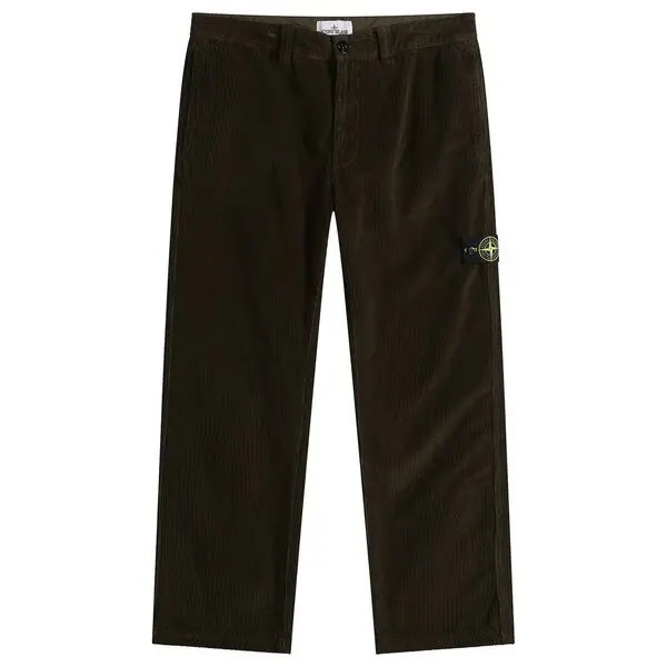 Stone Island Organic Cotton Corduroy Trousers - Charcoal