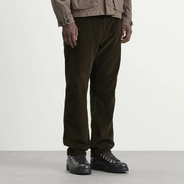 Stone Island Organic Cotton Corduroy Trousers - Charcoal