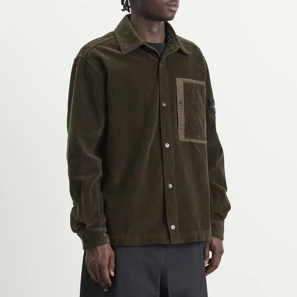 Stone Island Organic Cotton Corduroy Overshirt