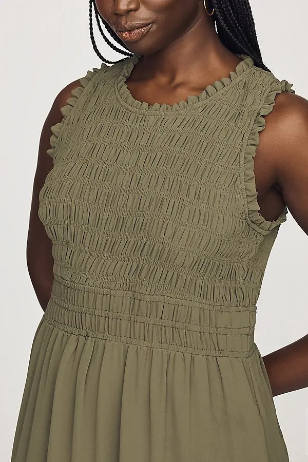 Anthropologie Somerset Sleeveless Maxi Dress - Winter Moss