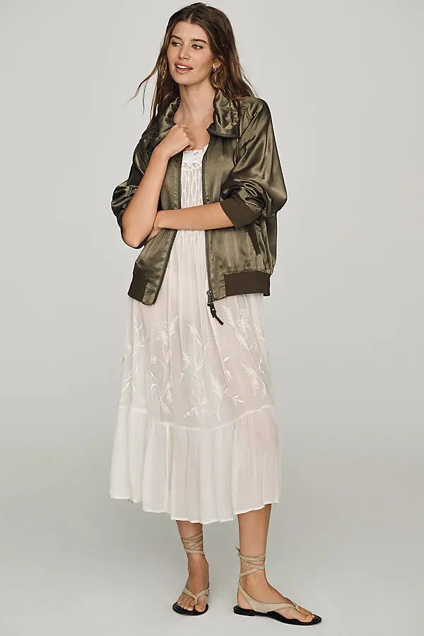 MARRAKECH Emilia Satin Bomber Jacket