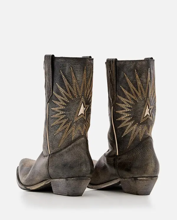 GOLDEN GOOSE 4mm Wish Star Leather Boots
