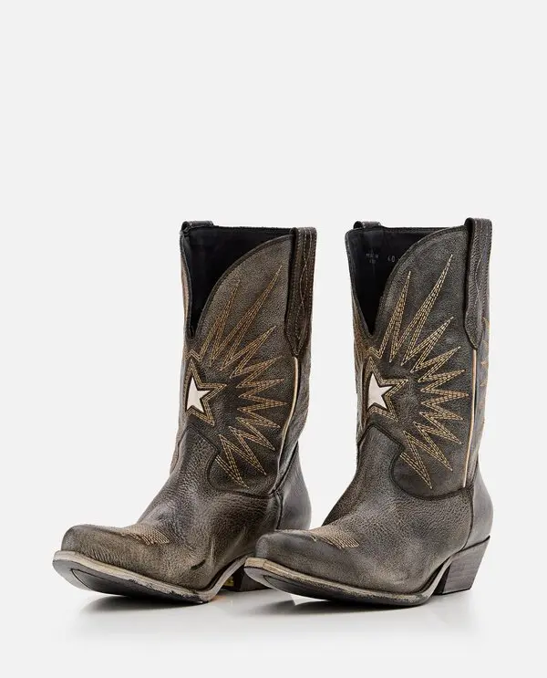 GOLDEN GOOSE 4mm Wish Star Leather Boots