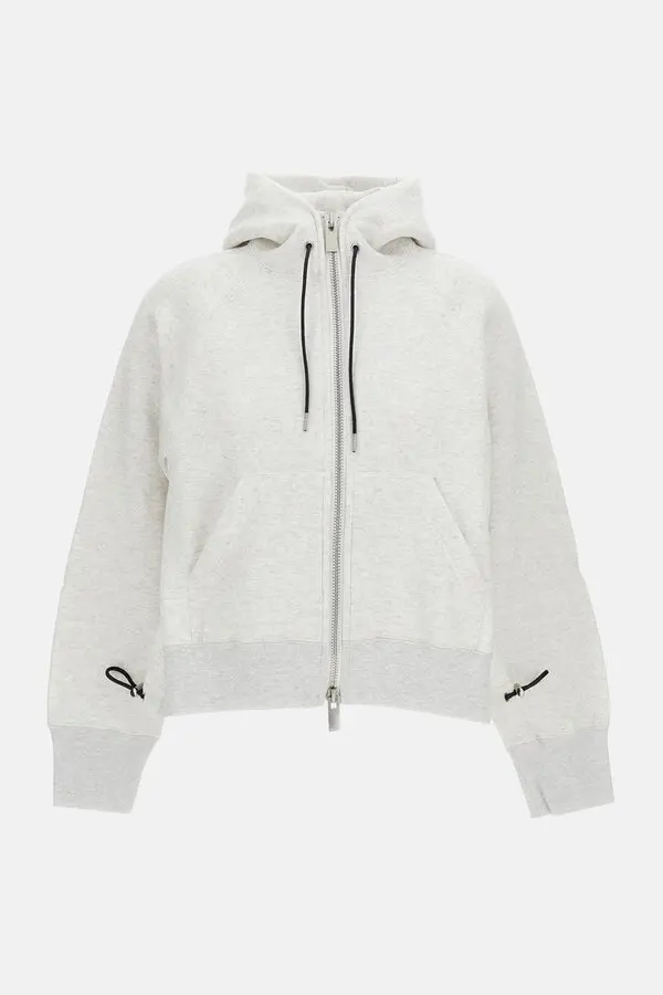 Sacai Cotton Jersey Hoodie - White