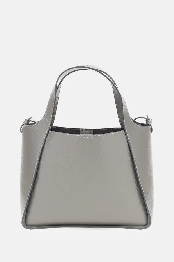 Stella McCartney Logo Tote Bag With Shoulder Strap, Grainy Alter Mat