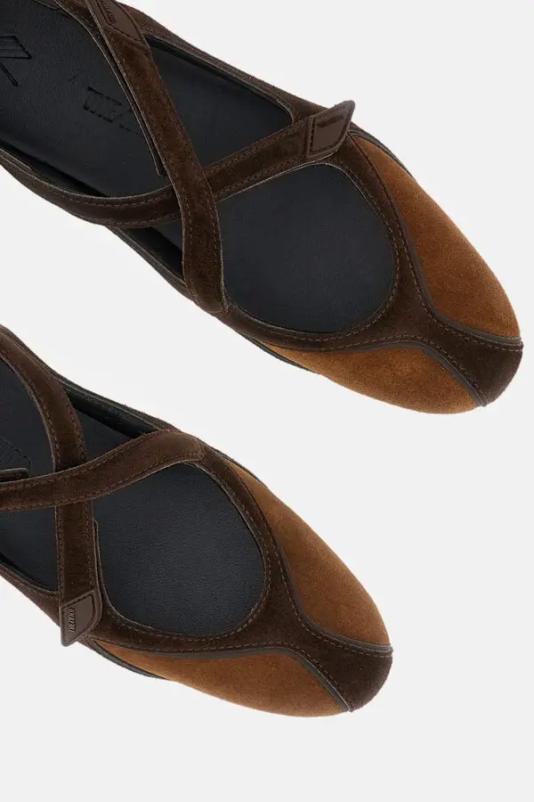 Attico Floor01' Ballerina Flat - Marrone