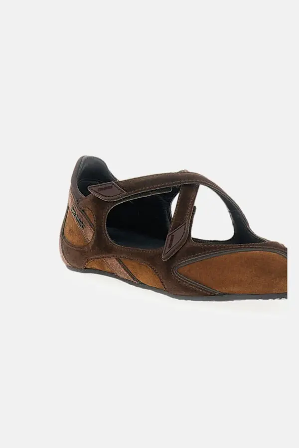 Attico Floor01' Ballerina Flat - Marrone
