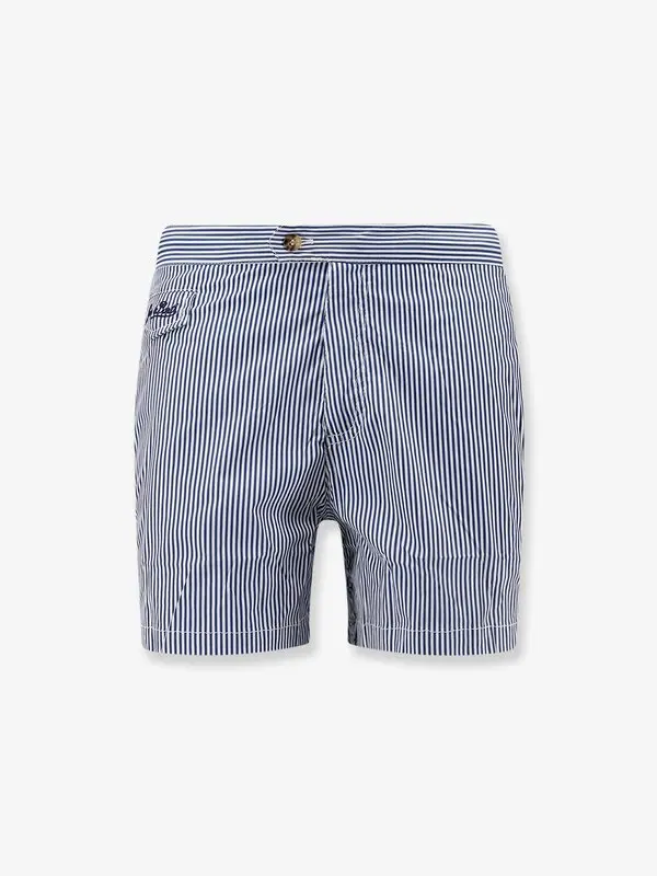 MC2 SAINT BARTH Harrys Nylon Swim Shorts With Striped Print