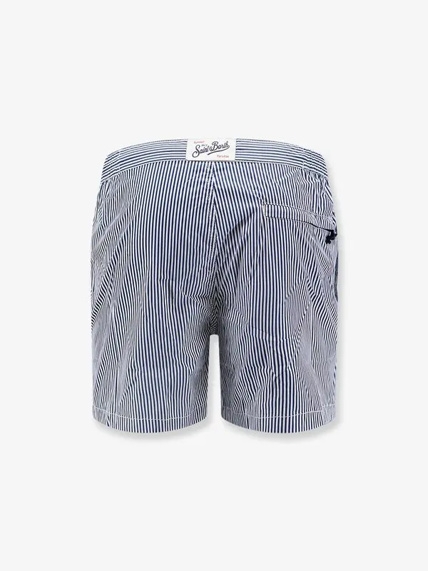 MC2 SAINT BARTH Harrys Nylon Swim Shorts With Striped Print