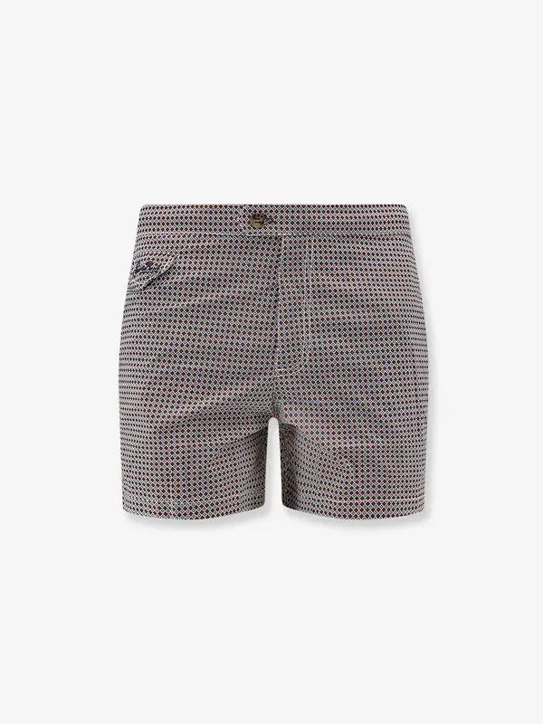 MC2 SAINT BARTH Nylon Swim Shorts With Micropattern
