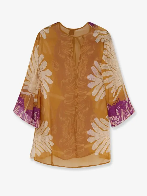 BYE FIRENZE Palme Viscose And Silk Shirt