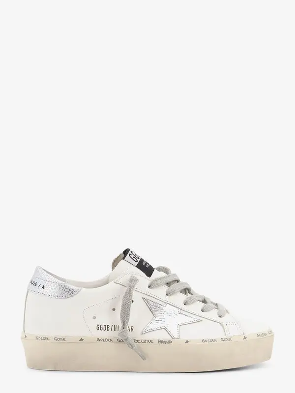 GOLDEN GOOSE Histar Leather Sneakers With Iconic Side Logo - White