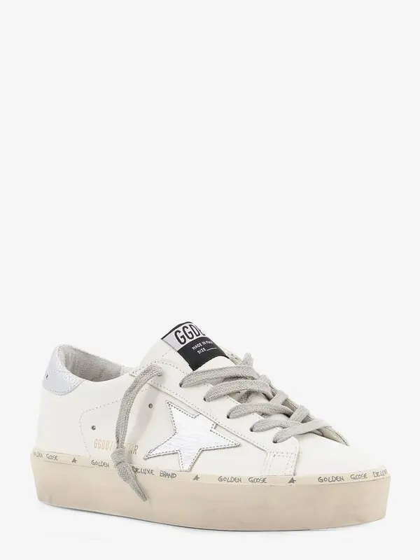 GOLDEN GOOSE Leather High Top Sneakers With Iconic Side Logo