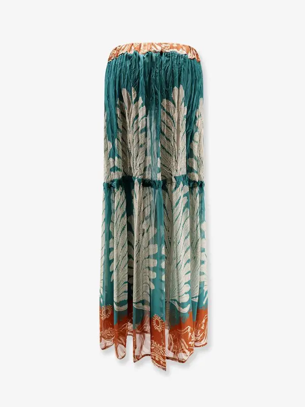 BYE FIRENZE Gale Palme Viscose And Silk Skirt