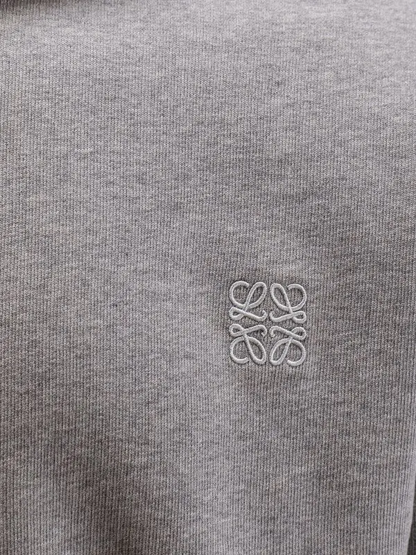 Loewe Cotton Sweatshirt With Front Embroidered Logo