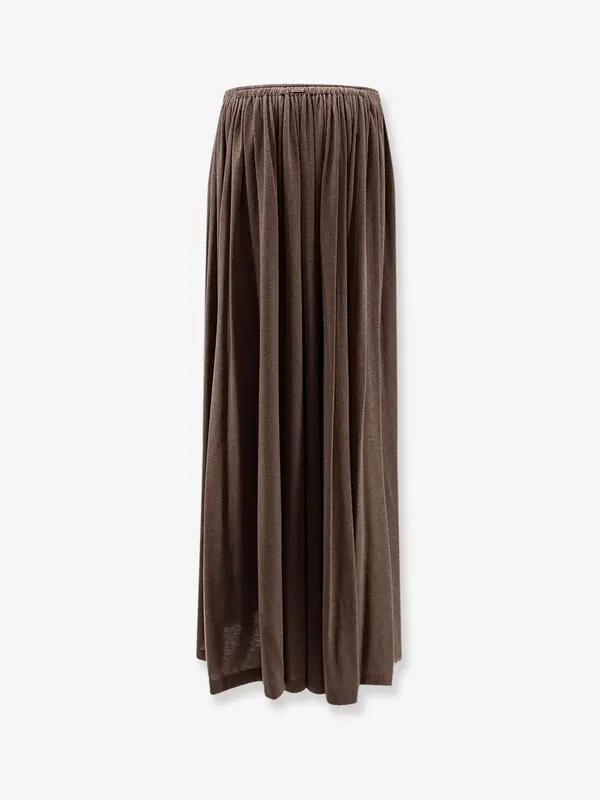 Max Mara Mxmlivrea Pleated Jersey Long Skirt