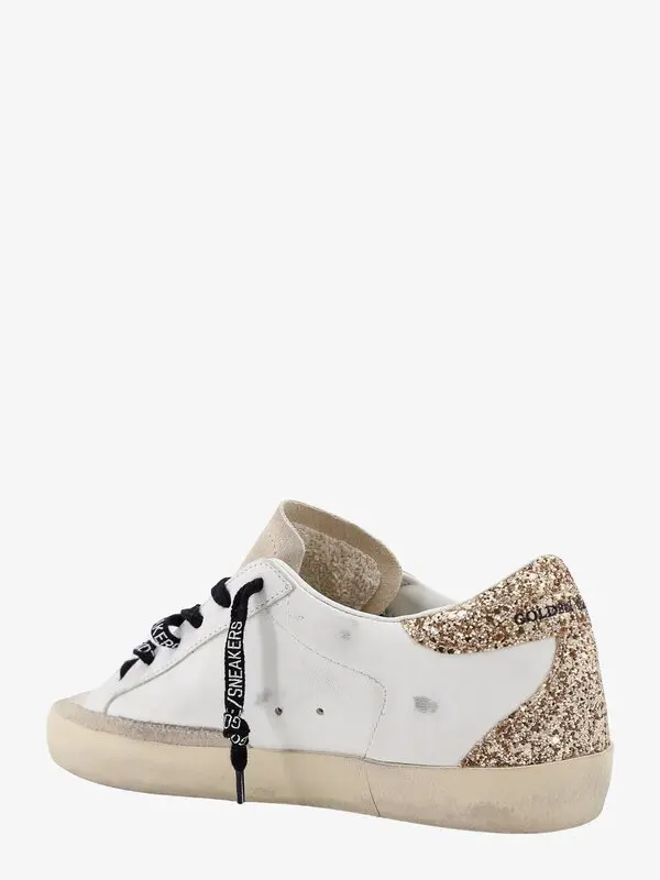 GOLDEN GOOSE Superstar Leather Sneakers With Glitter Detail