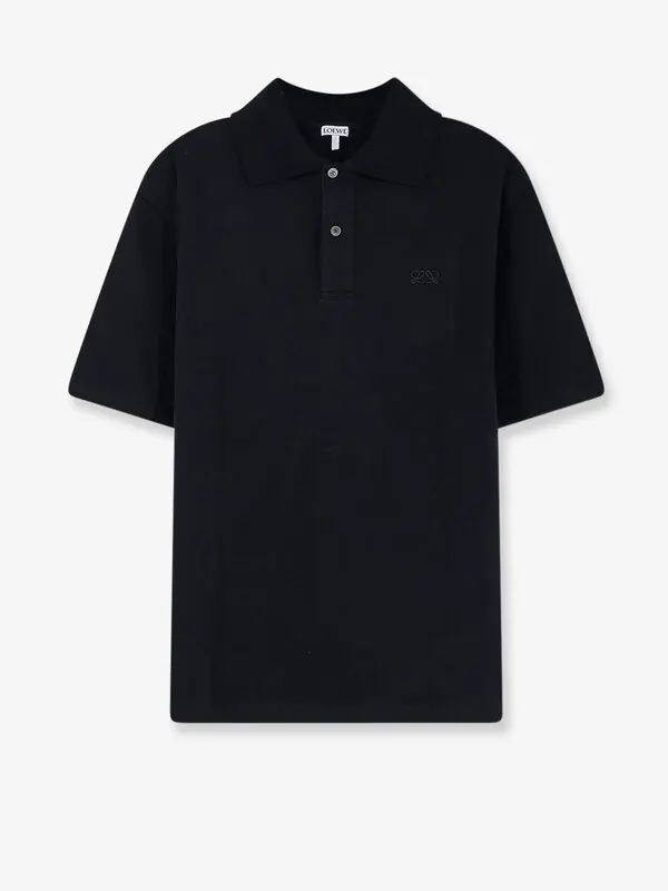 Loewe Cotton Polo Shirt - Black