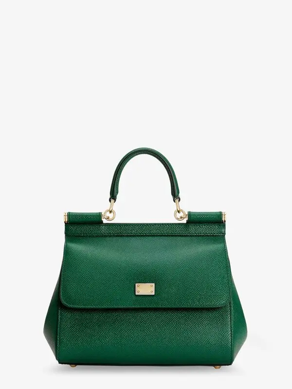 Dolce & Gabbana Sicily Leather Top Handle Bag - Green