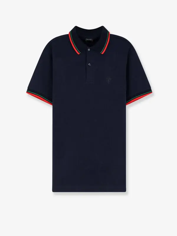Gucci Cotton Polo Shirt With Embroidered Logo On The Front