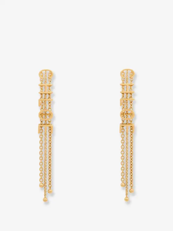 Chloé Mini Belt Brass Earrings - Gold