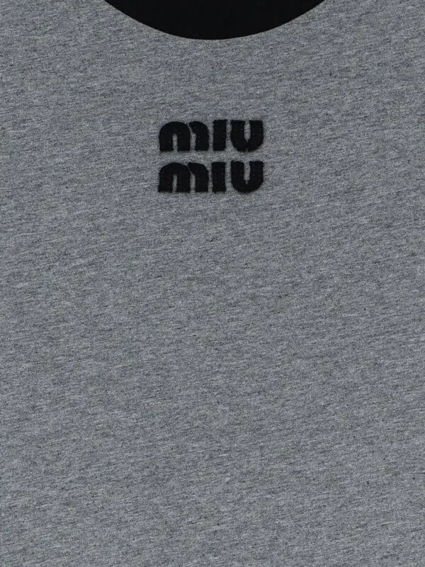 Miu Miu Cotton Tshirt With Front Logo