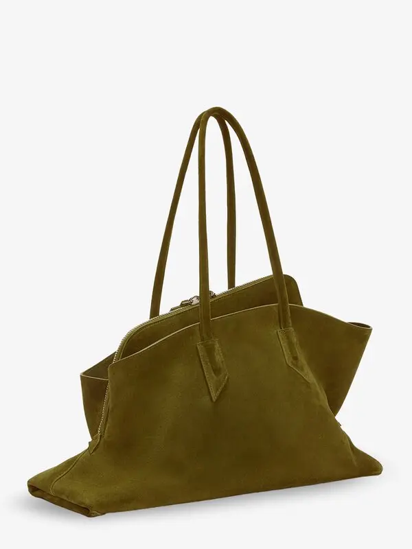 Attico La Passeggiata Suede Shoulder Bag - Green