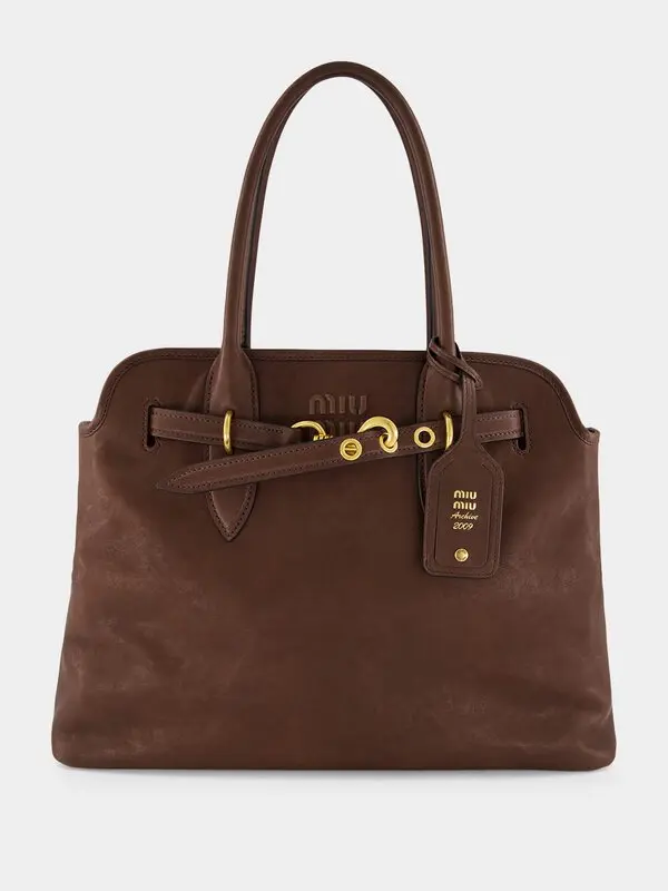 Miu Miu Briarwood Aventure Nappa Leather Bag